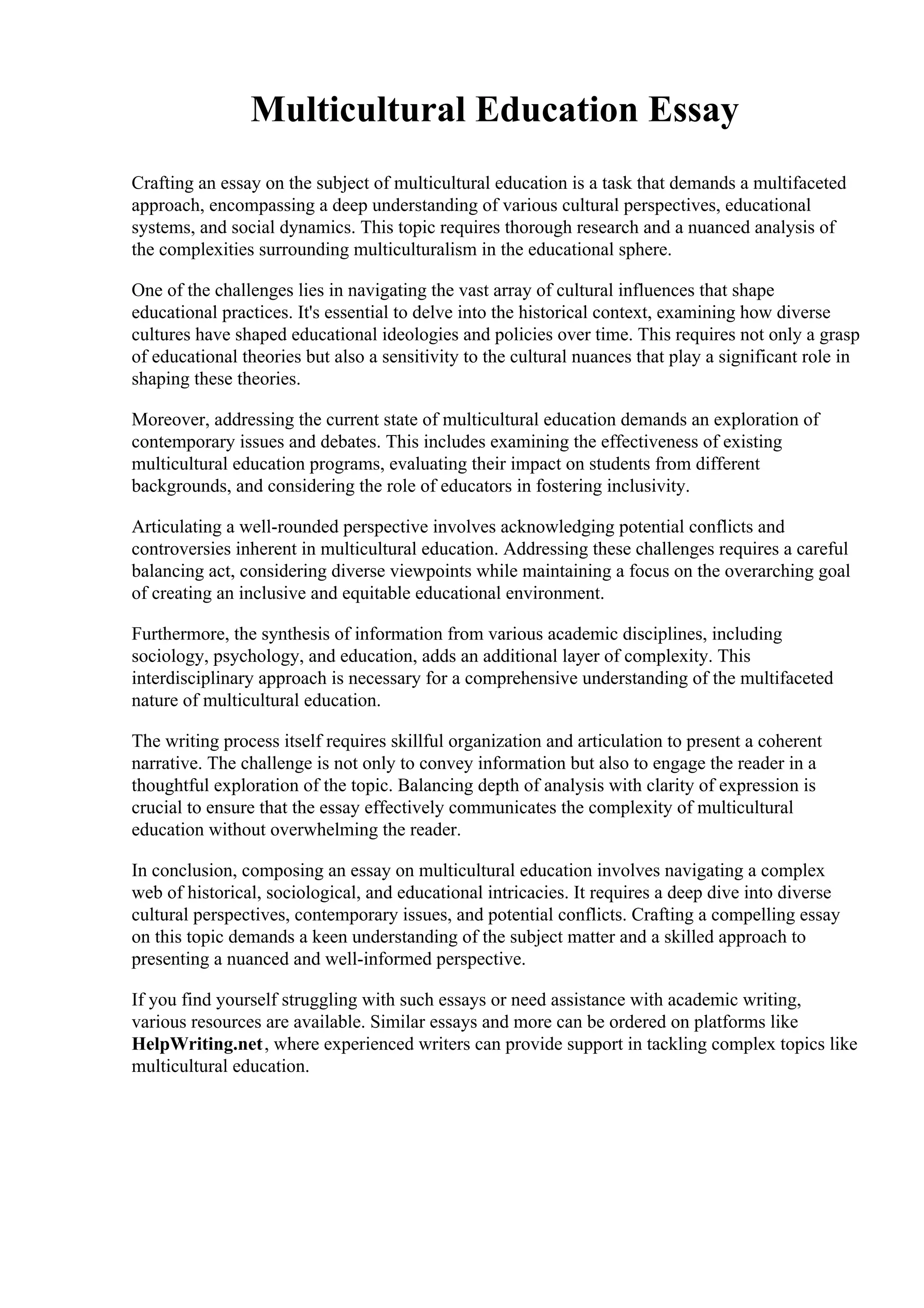 Multicultural Education Essay.pdf