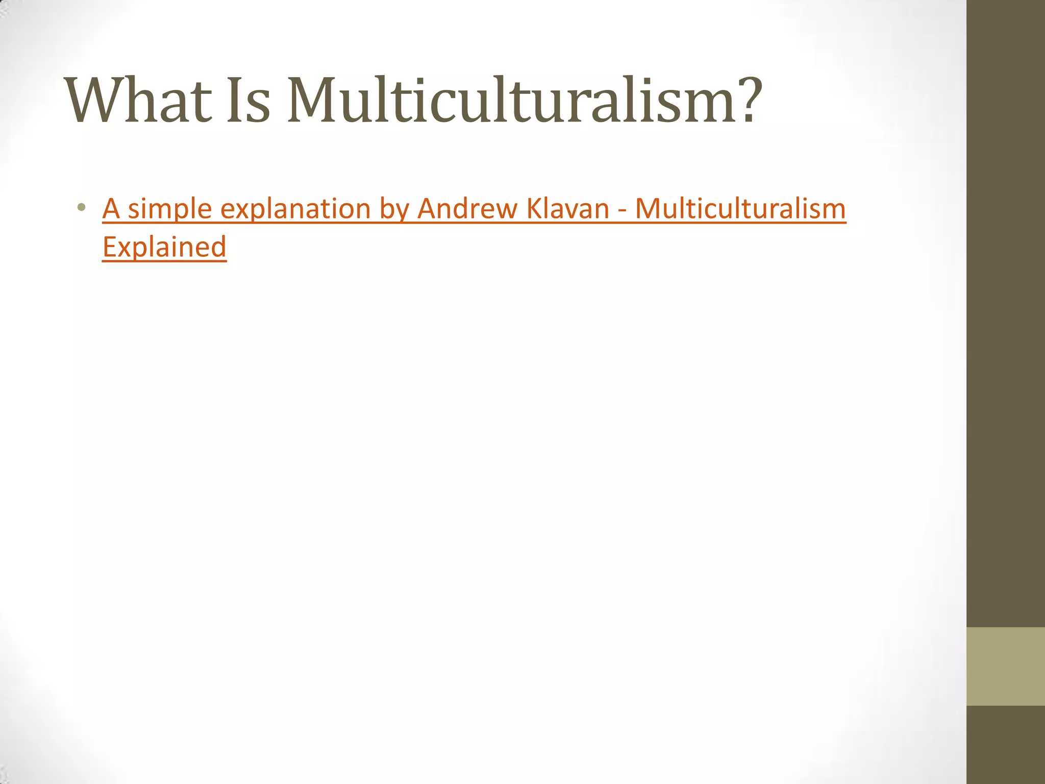 Multiculturalism | PPTX