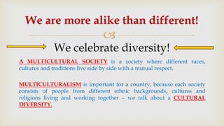 Multiculturalism in the UK and the USA. PPP | PPTX