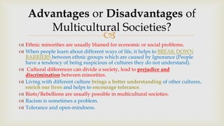 Multiculturalism in the UK and the USA. PPP | PPTX