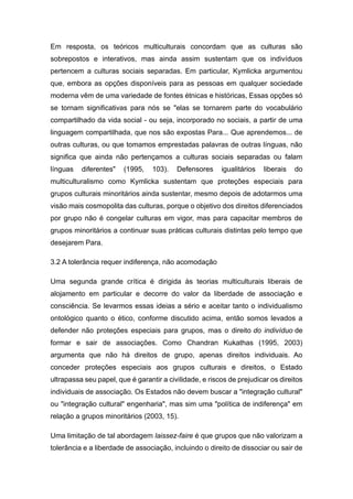 O multiculturalismo é a inter-relação de várias culturas em um mesmo ...