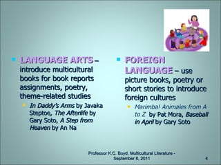 Multicultural Literature Making the Connections | PPT | Books and ...