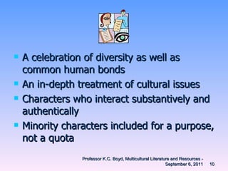 Multicultural Literature: Overview and Assignment | PPT