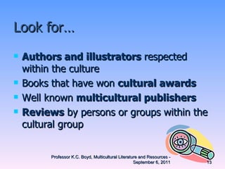 Multicultural Literature: Overview and Assignment | PPT