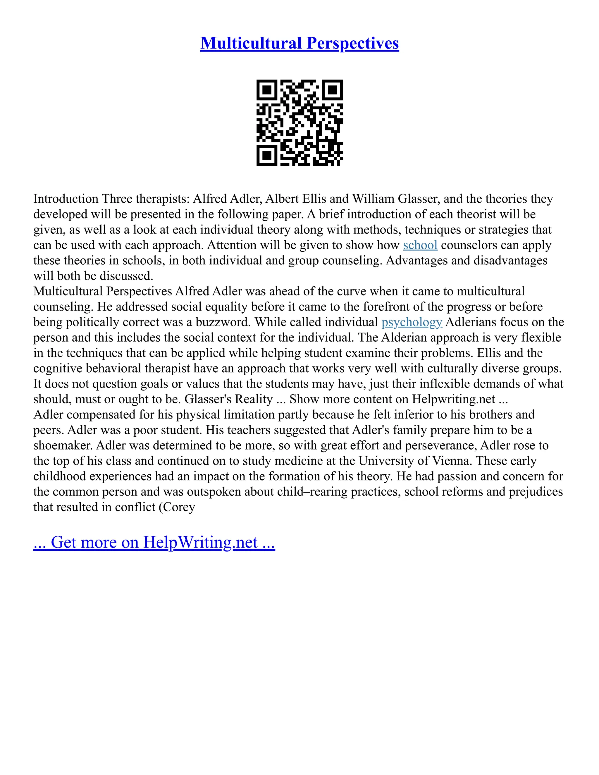 Multicultural Perspectives | PDF