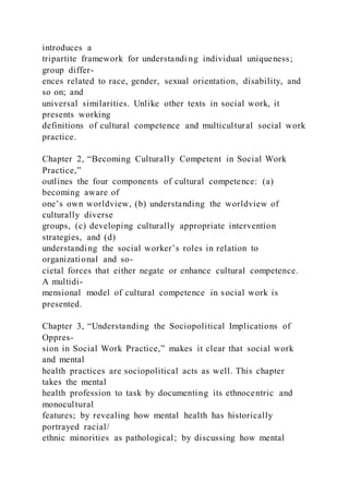 Multicultural social work practice derald wing suej | DOCX