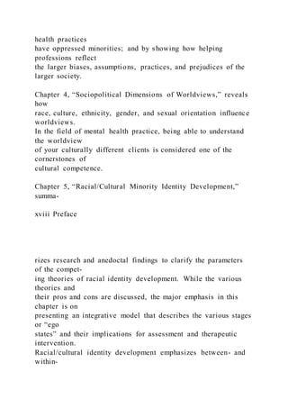 Multicultural social work practice derald wing suej | DOCX