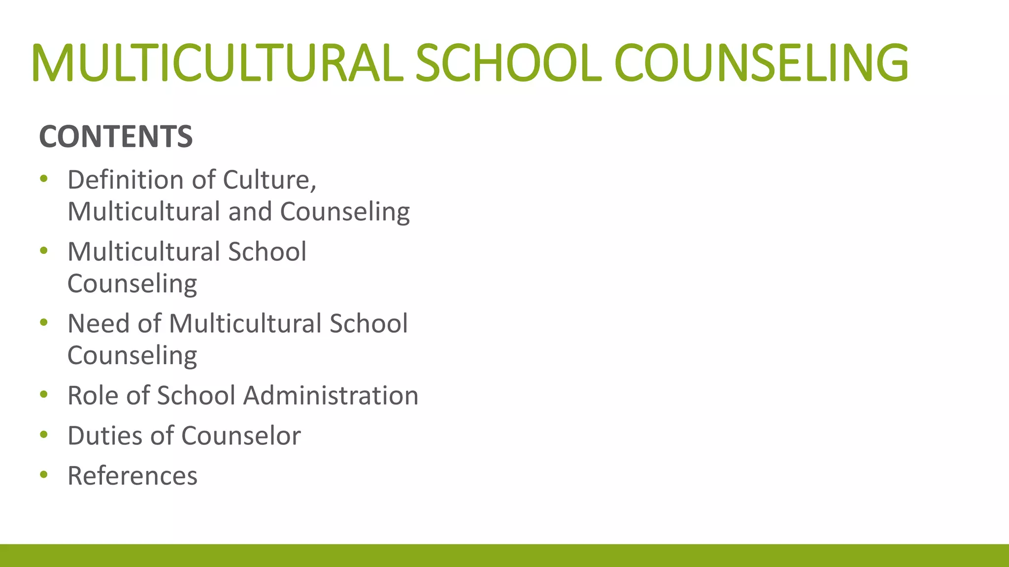 Multiculture school counseling | PPTX