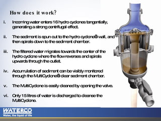 MultiCyclone Centrifugal Water Filtration Presentation | PPT