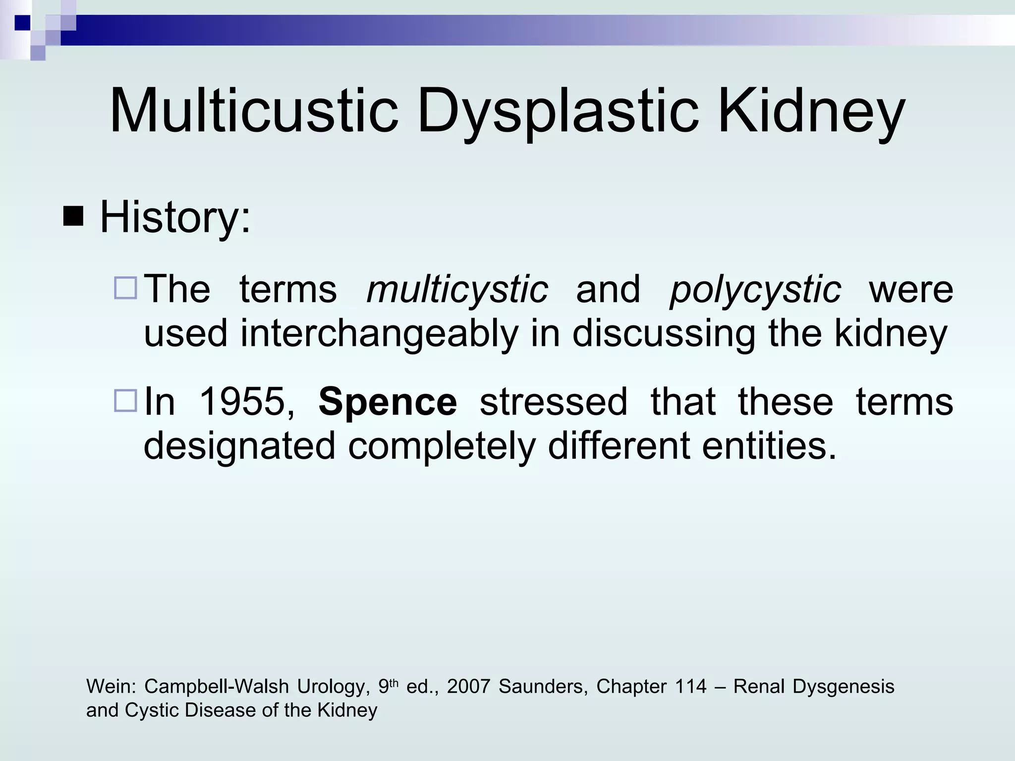 Multicystic Dysplastic Kidney | PPT