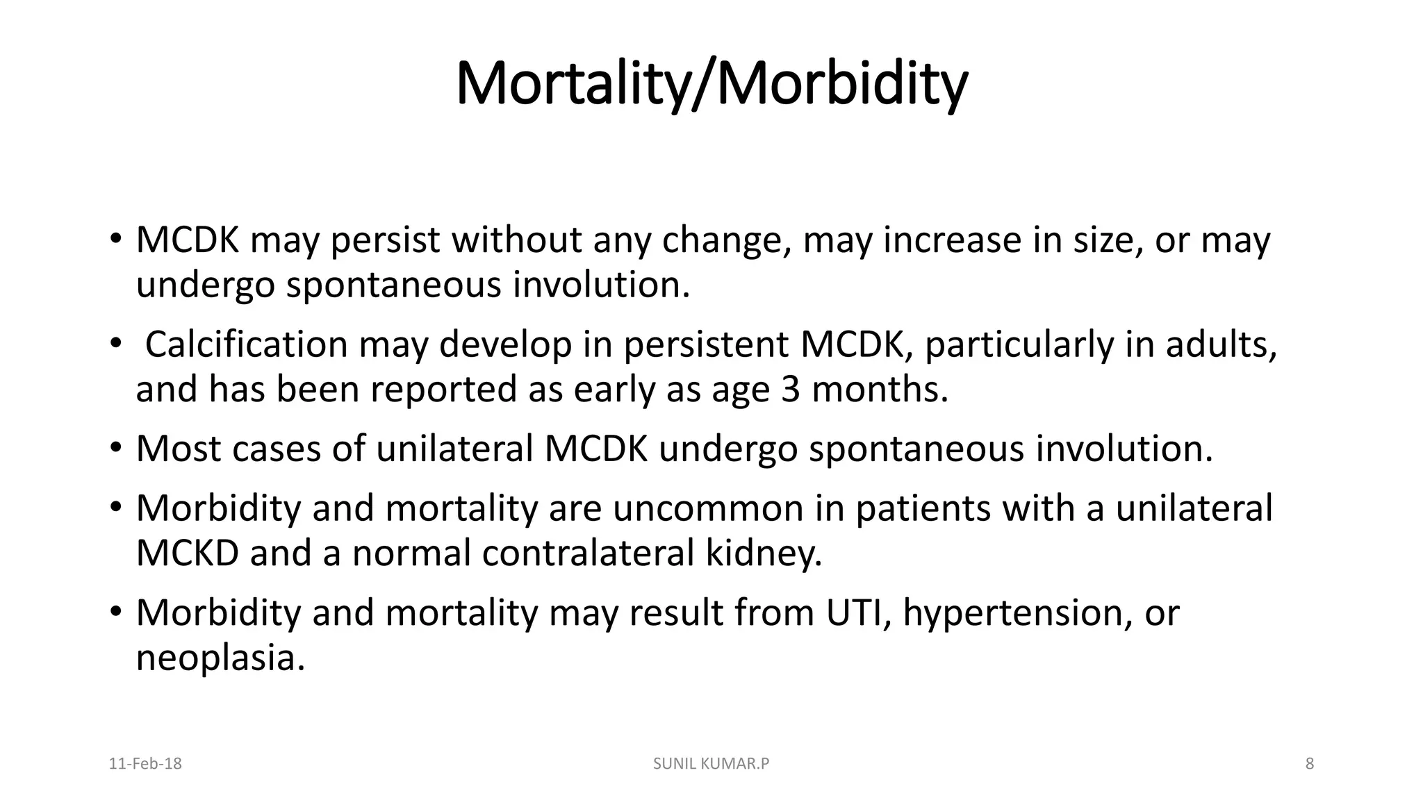 Multi cystic dysplastic kidney (renal dysplasia) | PPTX