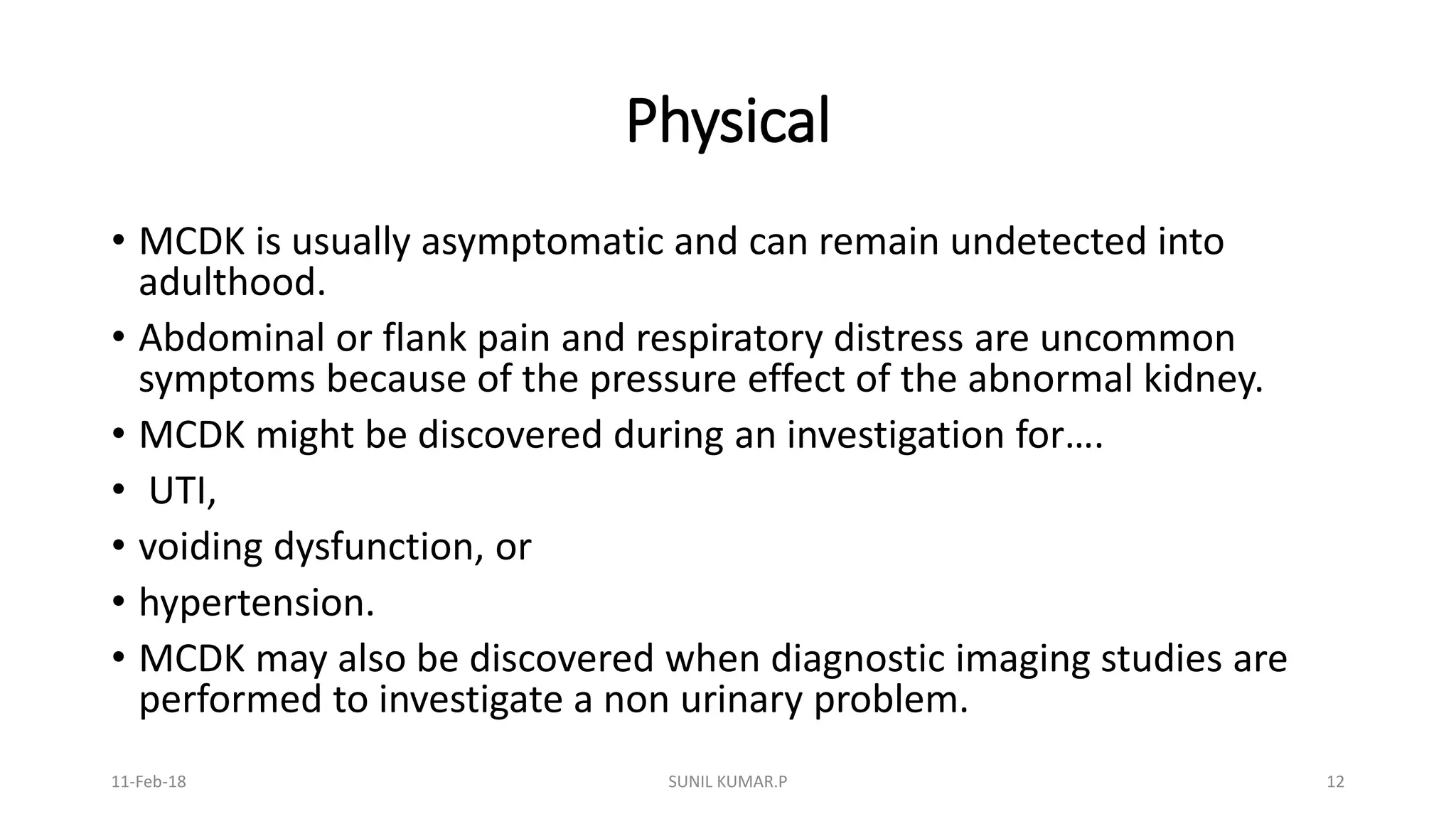 Multi cystic dysplastic kidney (renal dysplasia) | PPT