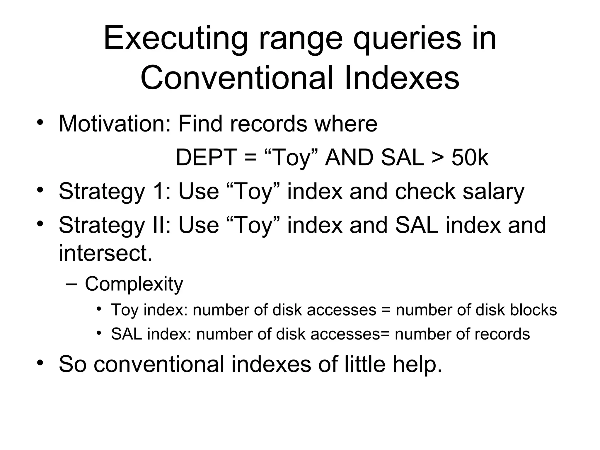 Multidimensional Indexing | PPT