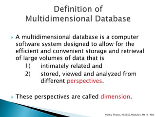 Multidimensioal database | PPT