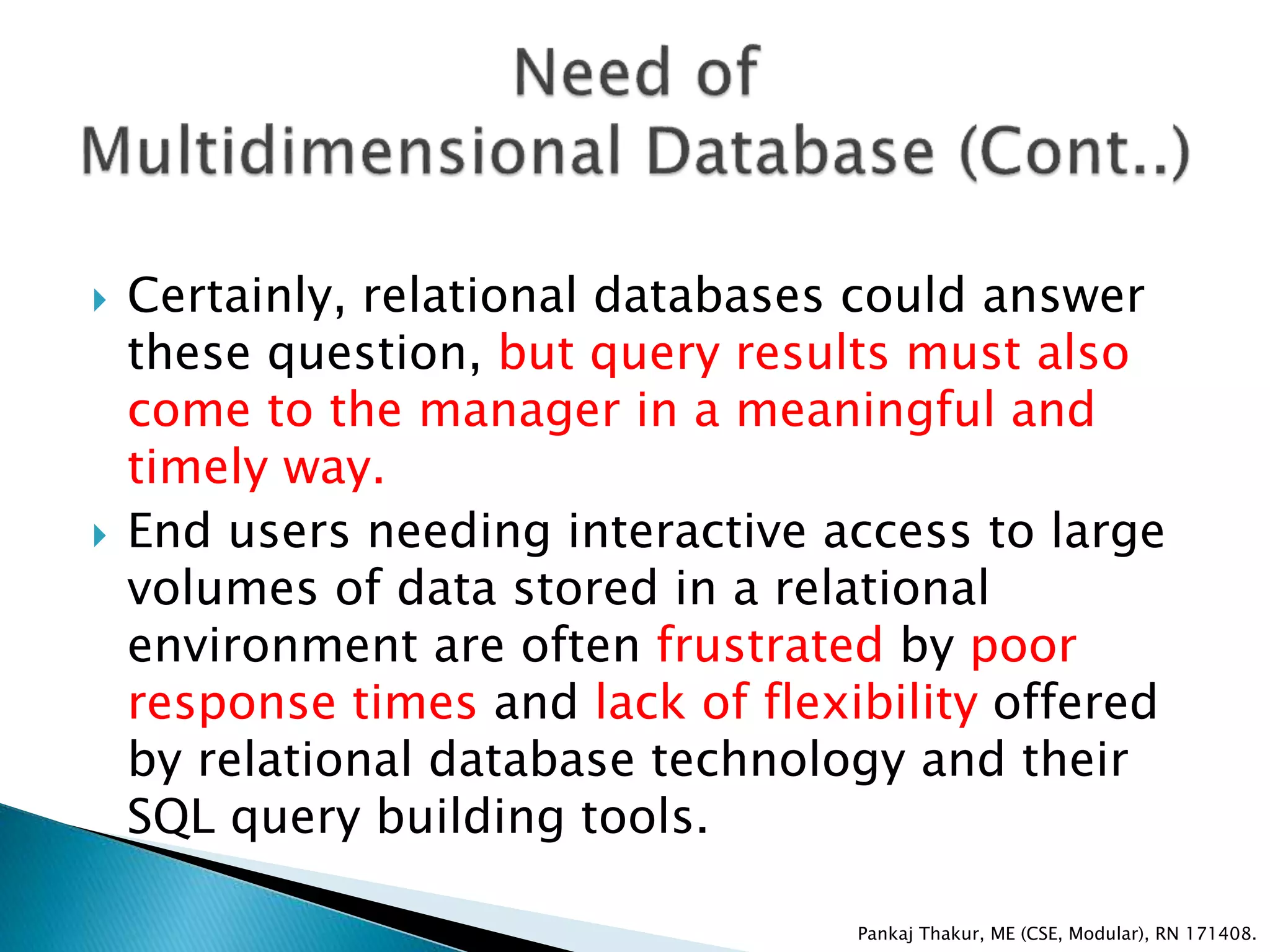Multidimensioal database | PPTX
