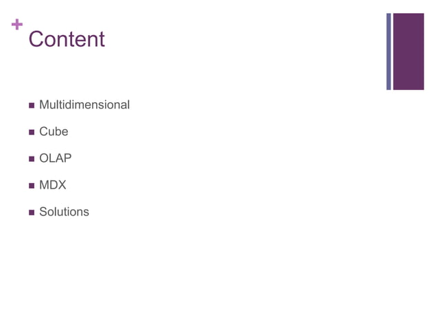 Multidimensional analysis | PPTX | Databases | Computer Software and ...