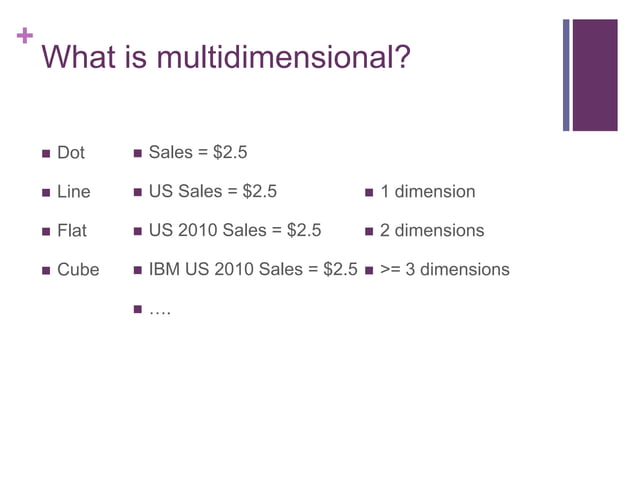 Multidimensional analysis | PPTX | Databases | Computer Software and ...