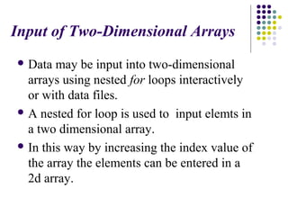 Multidimensional array in C | PPT