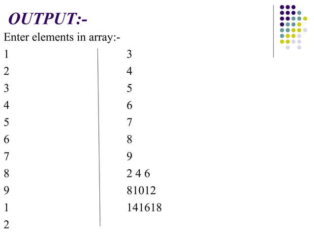Multidimensional array in C | PPT