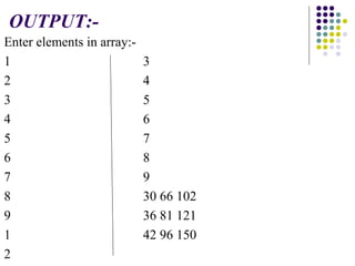 Multidimensional array in C | PPT