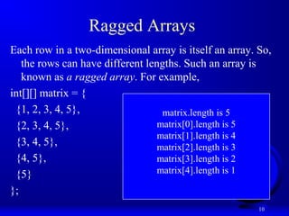 Multi dimensional arrays | PPT