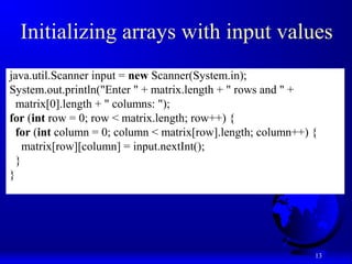 Multi dimensional arrays | PPT