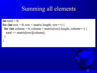 Multi dimensional arrays | PPT