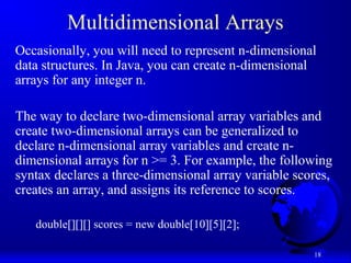 Multi dimensional arrays | PPT