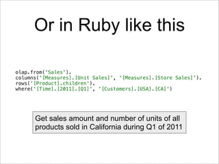 Multidimensional Data Analysis with Ruby (sample) | PDF | Databases | Computer Software and ...