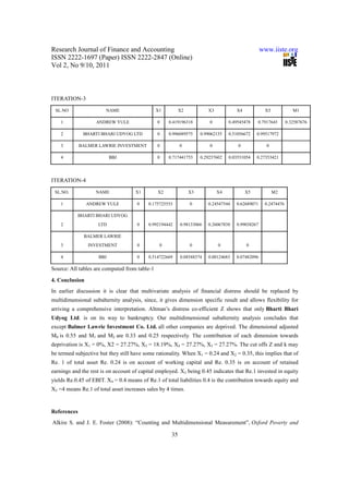 Multidimensional distress analysis a search for new methodology | PDF
