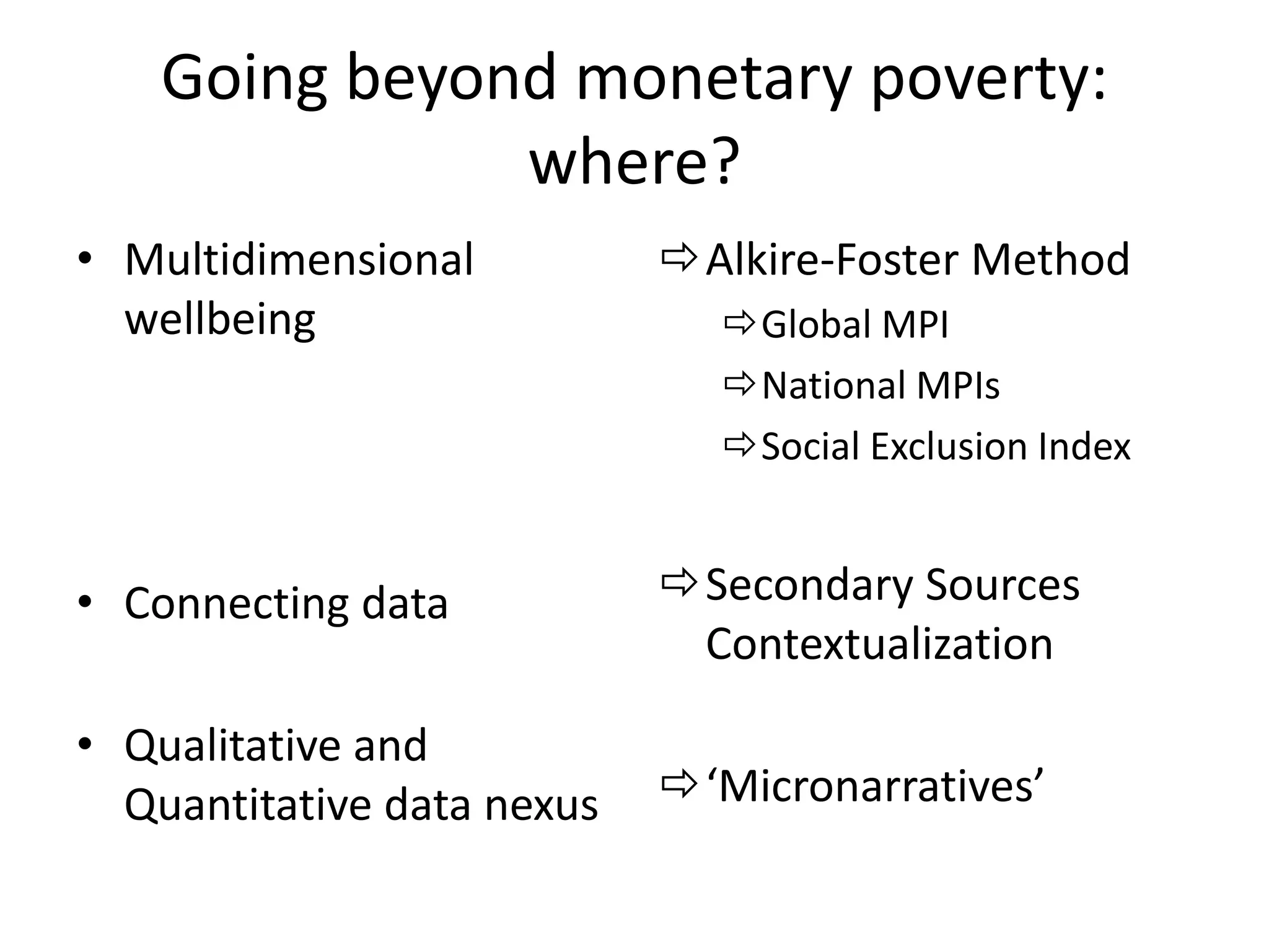 Multidimensional Human Poverty - New Approaches in Poverty Measurement | PPTX