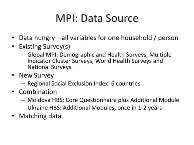 Multidimensional Human Poverty - New Approaches in Poverty Measurement ...