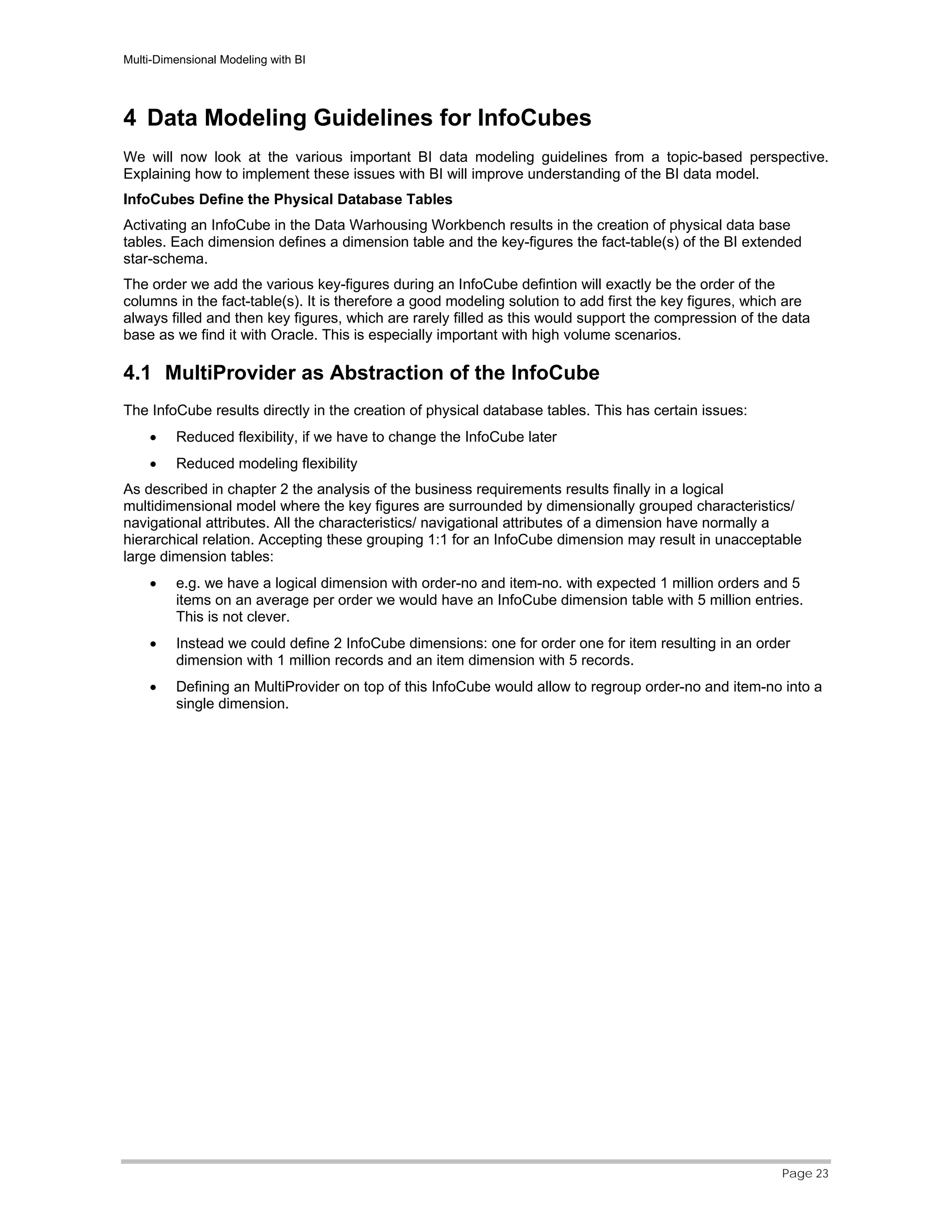 Multi dimensional modeling | PDF