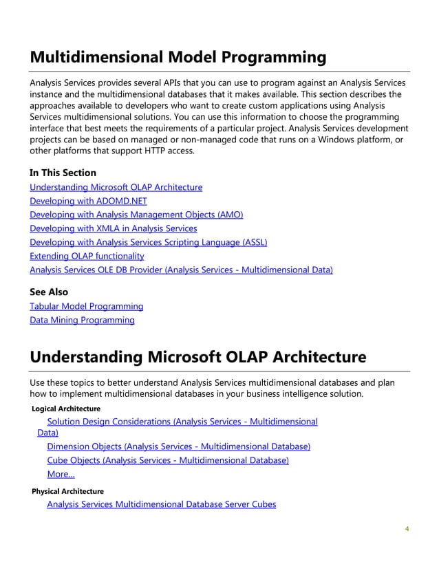 Multidimensional model programming | PDF