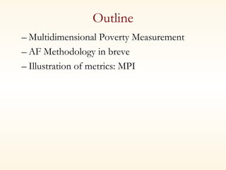 Multidimensional Poverty For Monitoring Development Progress | PPTX