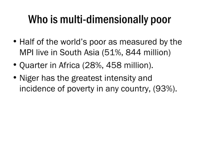 Multidimensional Poverty Index | PPT