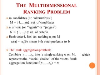 Multi dimensional Ranking | PPTX