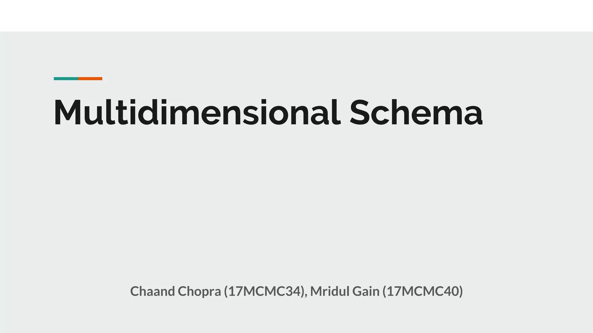 Multidimensional schema | PDF
