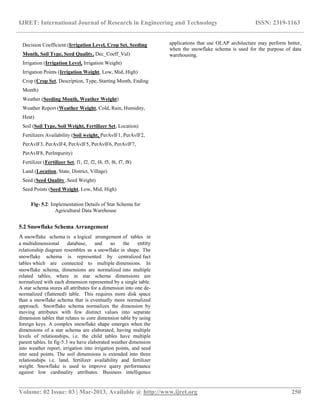 Multidimensional schema for agricultural data warehouse | PDF