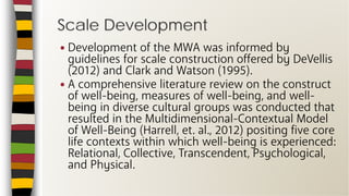Introducing the Multidimensional Well-Being Assessment (MWA) | PDF
