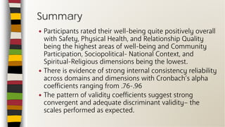 Introducing the Multidimensional Well-Being Assessment (MWA) | PDF