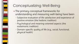 Introducing the Multidimensional Well-Being Assessment (MWA) | PDF