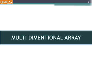Multidimentional array | PPT