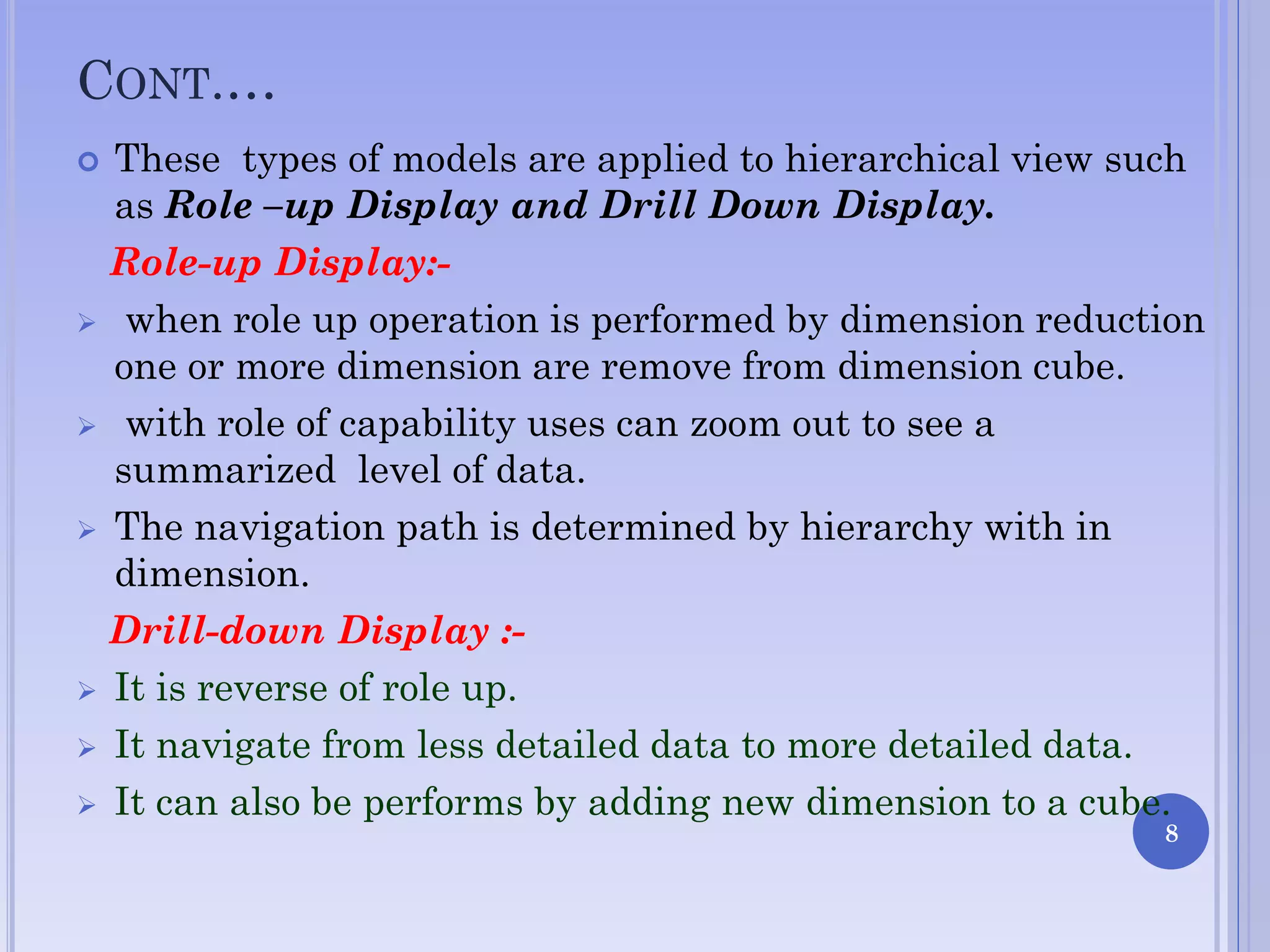 Multidimentional data model | PDF