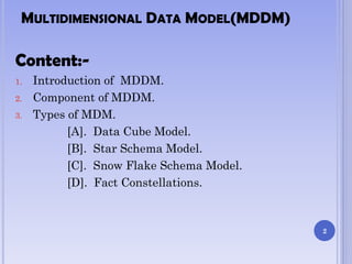 Multidimentional data model | PDF