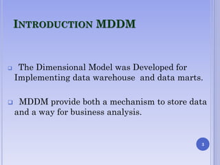 Multidimentional data model | PDF