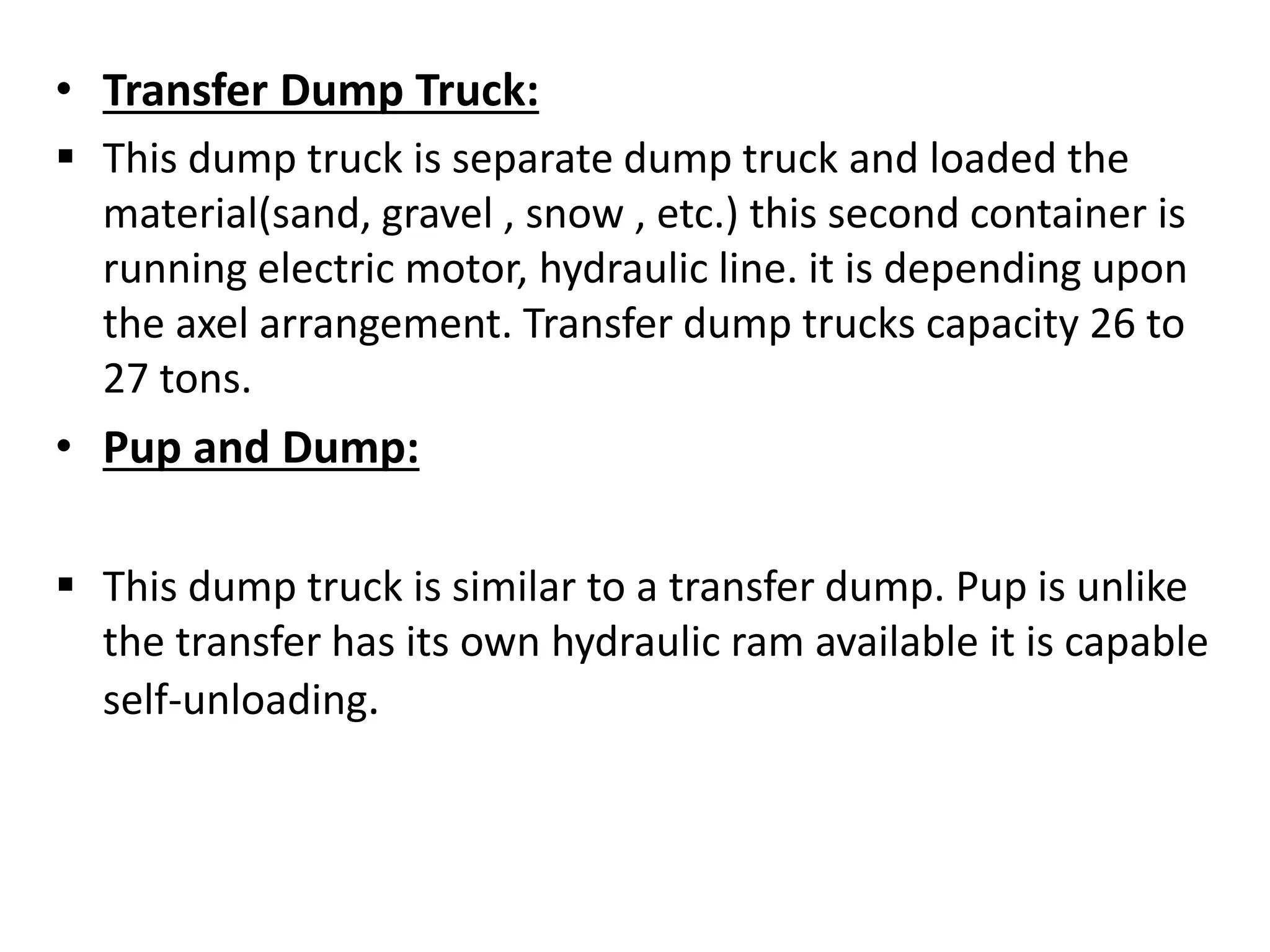 Multi direction dumping system | PPTX