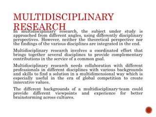 Multidisciplinary | PPTX