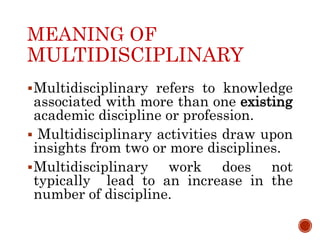 Multidisciplinary | PPTX