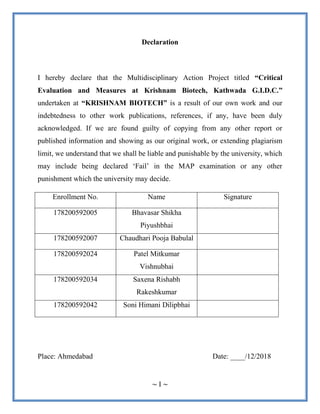 Multidisciplinary action project report | PDF